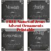 Free Printable Names of Jesus Advent Ornaments - Steadfast Family