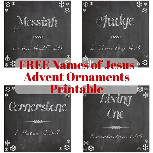 Free Printable Names of Jesus Advent Ornaments - Steadfast Family