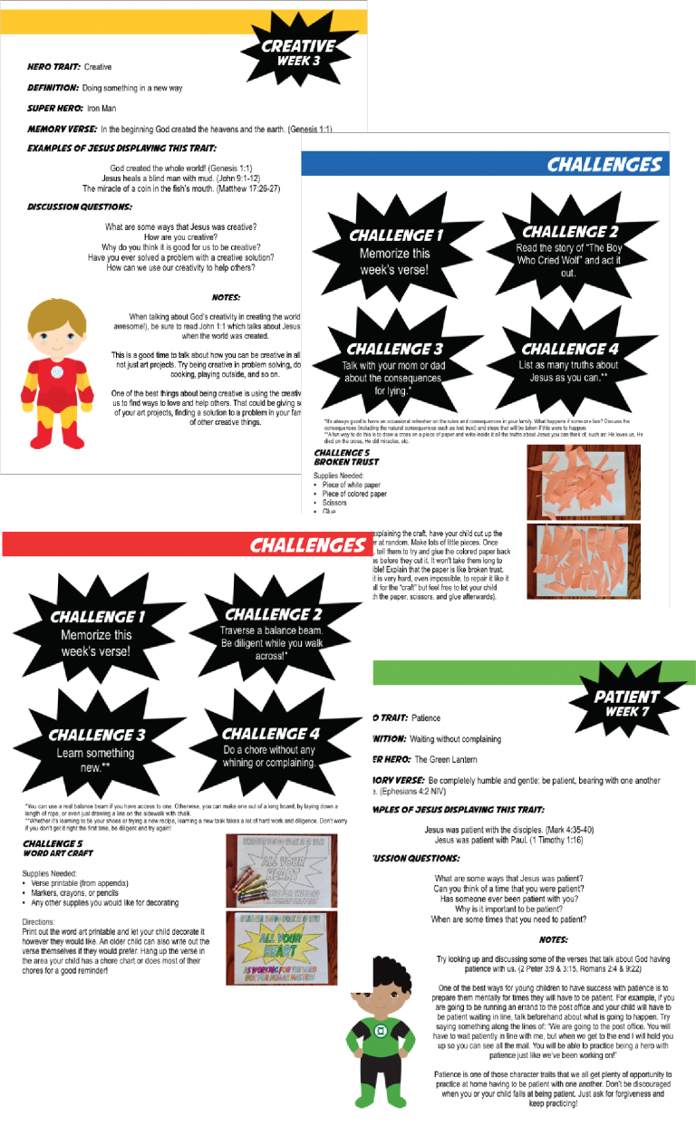 Hero Training! Kid's Character Challenge - Steadfast Family