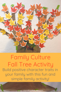 Family Culture Fall Tree Activity - Steadfast Family